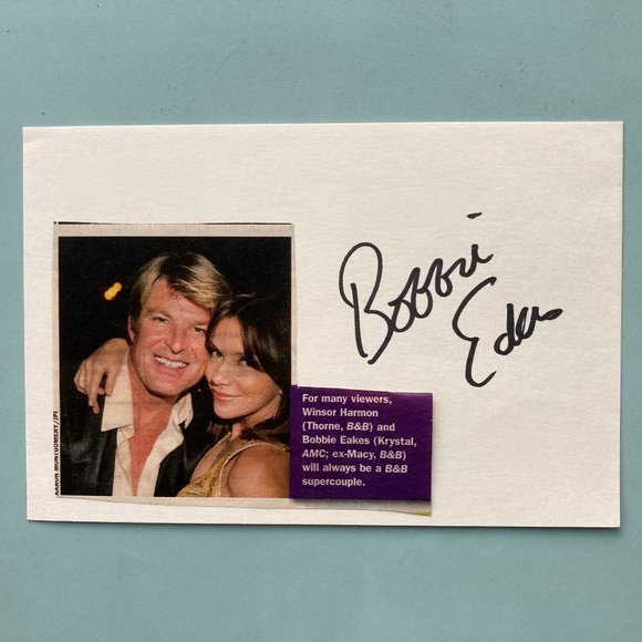 Autograph | Other | Bobbie Eakes Signed Index Card 4x6 Krystal All My Children Soap Opera ...